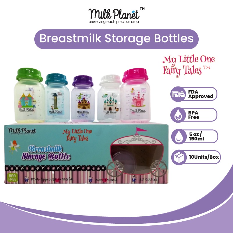 Milk Planet My Little One Fairy Tales Breastmilk Storage Bottles 5oz ...