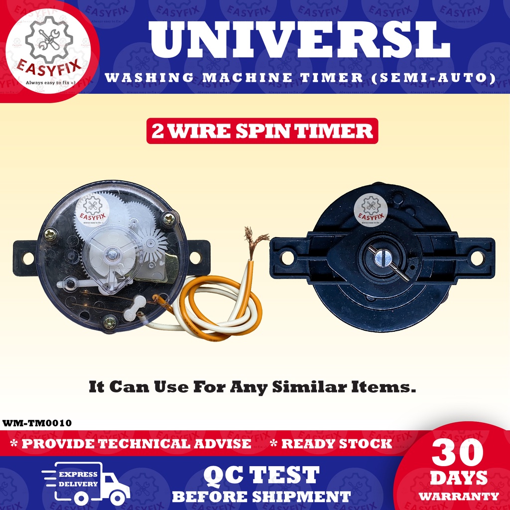 ( 2 WIRE ) UNIVERSAL SPIN TIMER WASHING MACHINE SEMI-AUTO SPIN TIMER ...