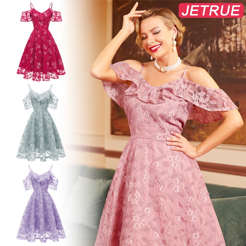 Woman Floral Dress Sexy Wedding Vintage Dress Sling Girls Party ...