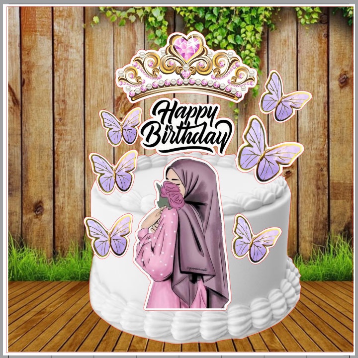 Muslim Girl Cake Topper 001 | Shopee Malaysia