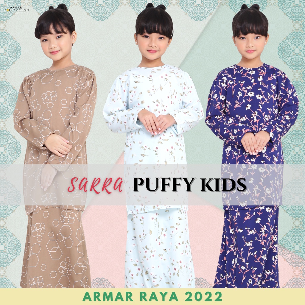 4 PSG RM100 🌸 SARRA PUFFY KIDS RAYA (LESS IRON) 🌸 ‼️NEW COLLECTION RAYA ...