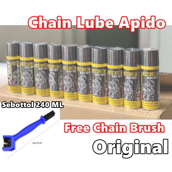 Original Apido Chain Lube Spray Minyak Rantai Biasa O-ring X-ring Motor ...