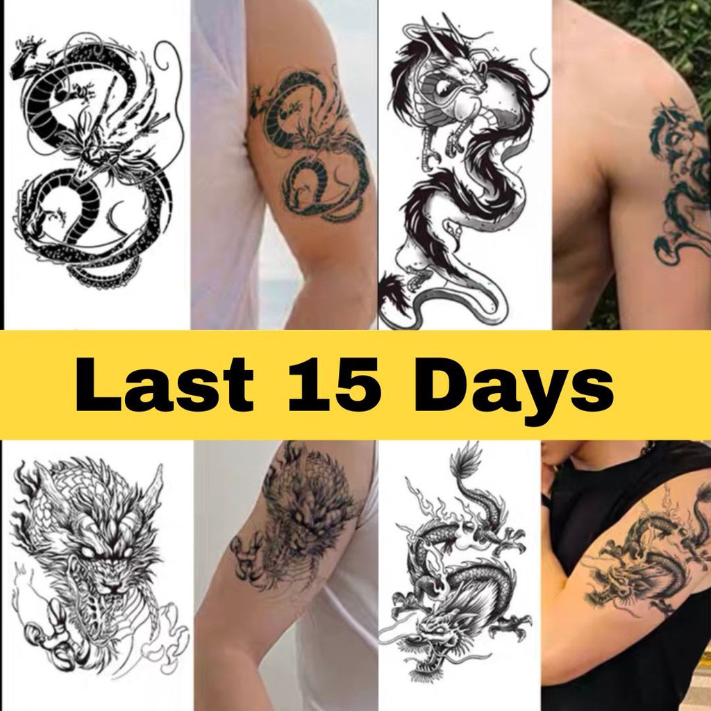 MAGIC XL Size Fake Tattoo Sticker Waterproof Tatoo Name Sticker ...