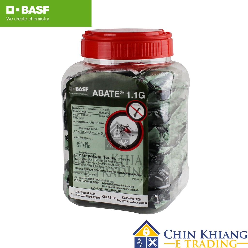BASF B25100 Abate 1.1G Aedes Mosquito Larvae Killer 25 x 100g | Shopee Malaysia
