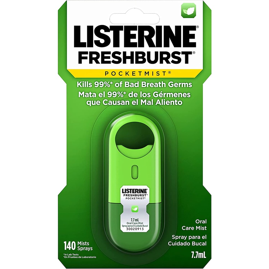 Listerine Cool Mint Pocketmist Pocketpaks Oral Care Mist for Fresh ...