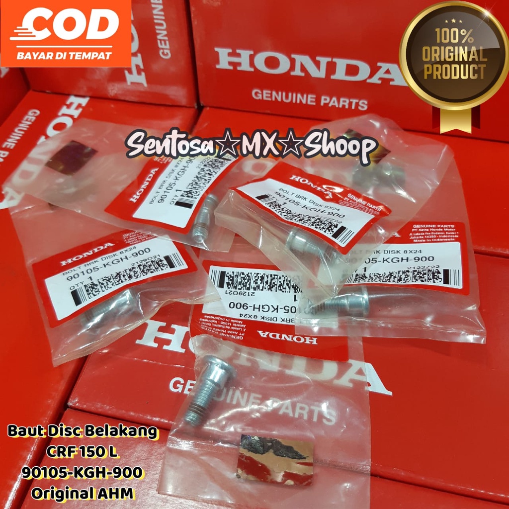 (CRF 150l) DISC Bolt/Rear DISC Plate - 90105-KGH-900 - AHM GENUINE ...