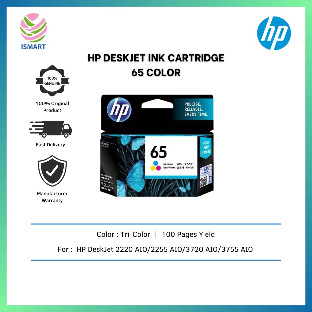 HP Ink Cartridge 65 Tri-color Original | Shopee Malaysia