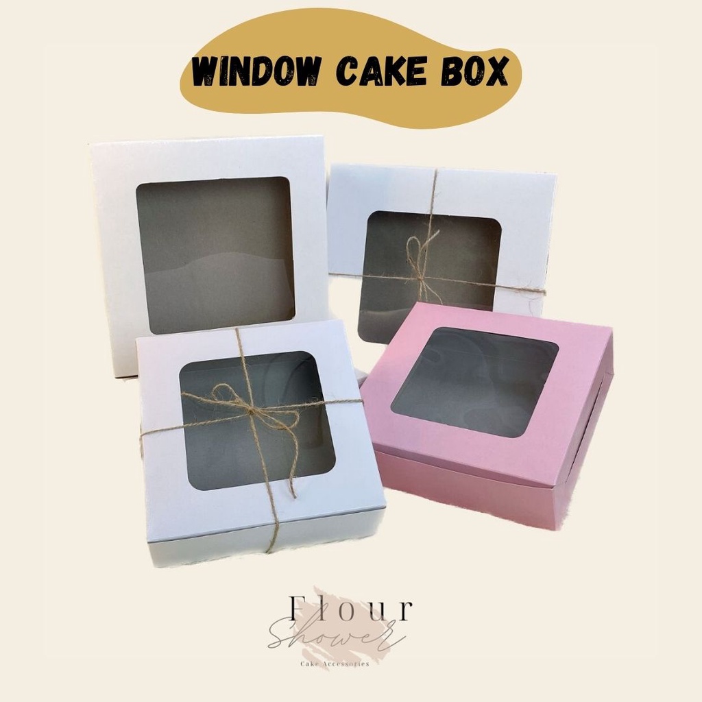 Cake Paper Box | Window Cake Box | Lapis Box | Kotak Kek Kuih Window ...