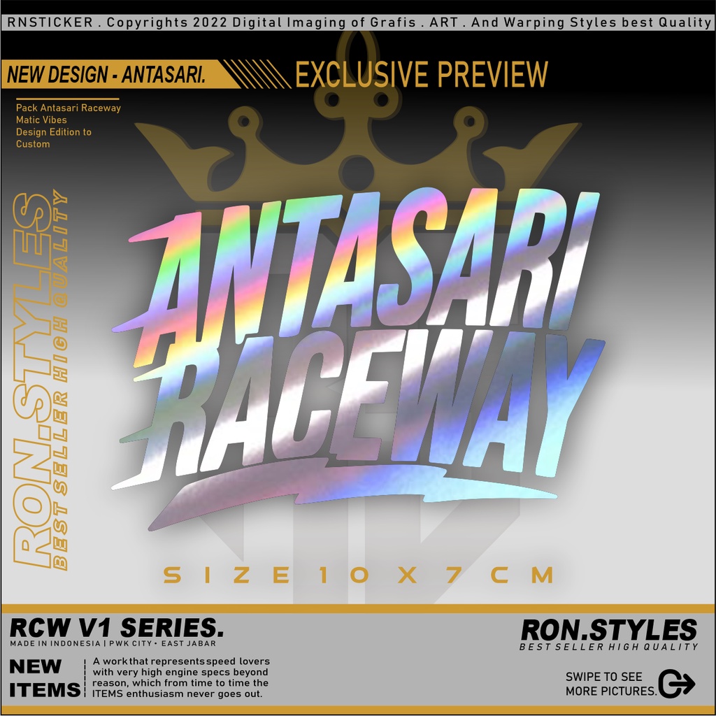 Rc01 CUTTING STICKER ANTASARI RACEWAY STICKER RACEWAY STICKER ANTASARI ...