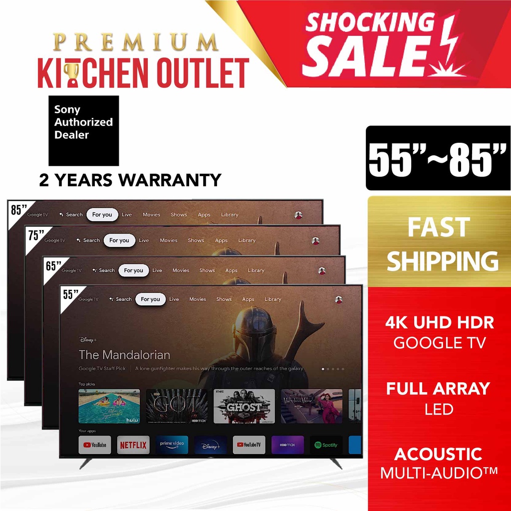 Sony Bravia XR Full Array LED 4K UHD Google TV X90K Series 85" XR-85X90K | 75" XR-75X90K | 65 ...