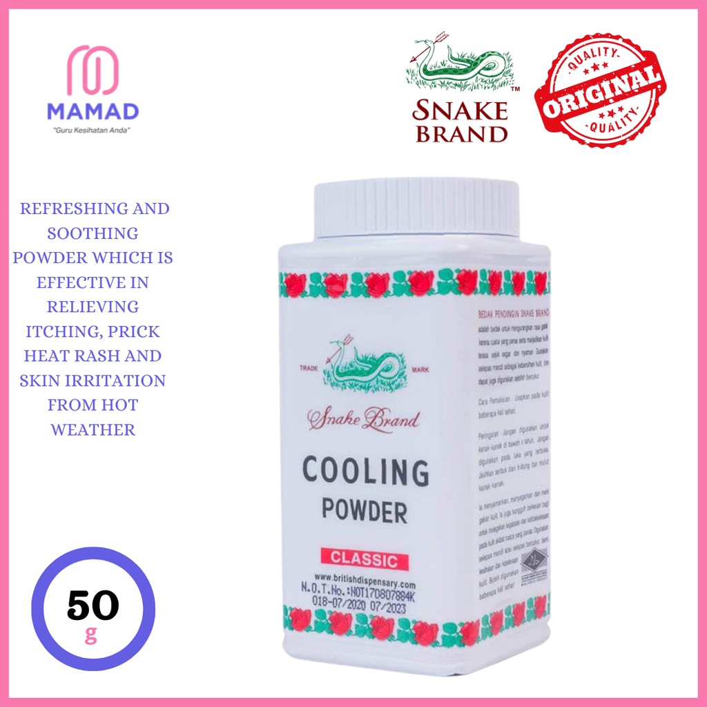 SNAKE BRAND COOLING POWDER CLASSIC (50G) | Shopee Malaysia