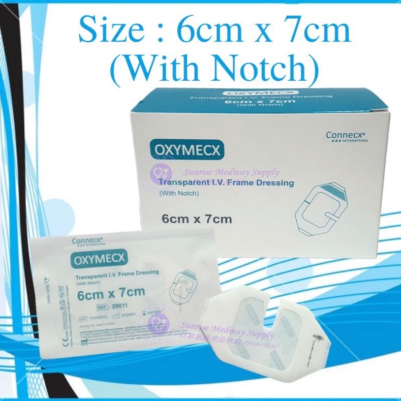 Connecx Transparent I.V. Frame Dressing, 10 pcs/pkt (5x6cm/7x8.5cm ...