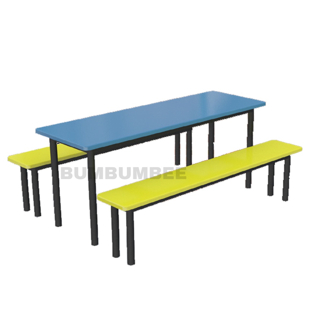 BUMBUMBEE Fibreglass Canteen Table With Bench Foodcourt Table Supply ...