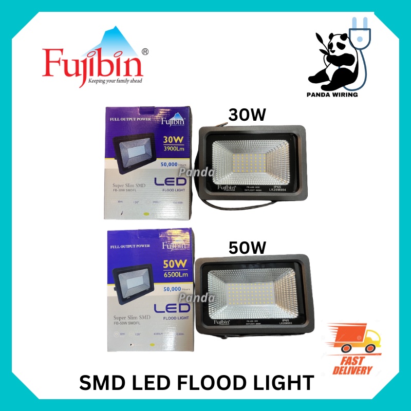 FUJIBIN LED SMD Flood Light 30W | 50W (DAYLIGHT/WARMLIGHT) | Shopee ...