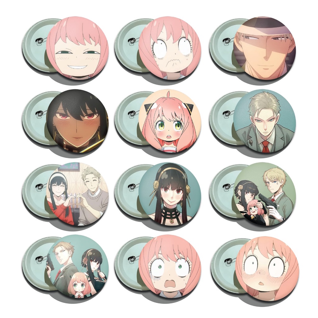 Anime Spy X Family Button Badge Collection 58mm / Koleksi Pin Badge ...