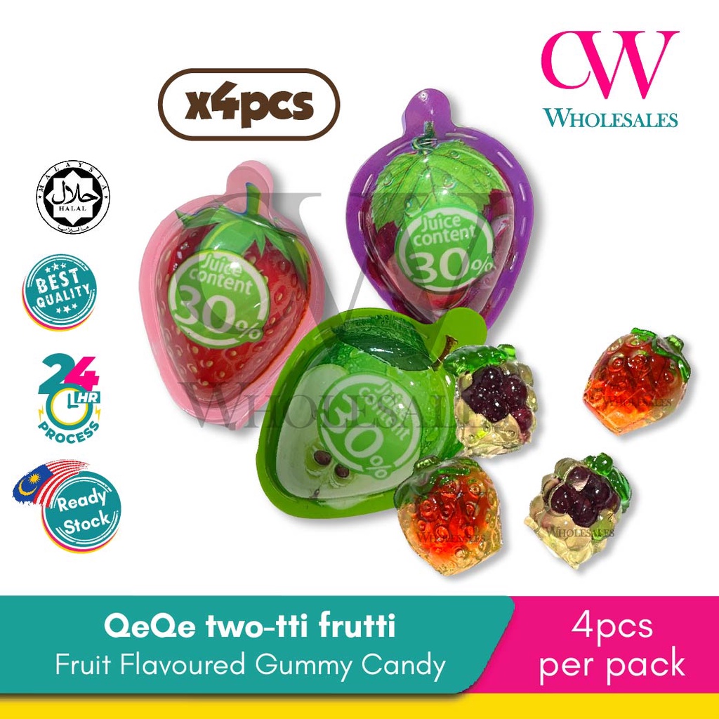 QeQe two tti frutti Fruit Flavoured Gummy Candy twotti frutti Grape ...
