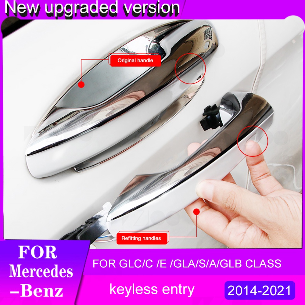 Black Car sensor door handle for Mercedes-Benz W205 W213 W222 X253 W177 ...