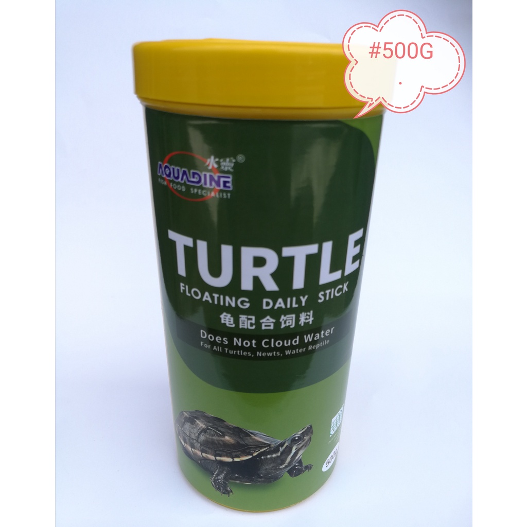 Aquadine Aquadene Turtle Pellet Tortoise Newt Reptile Feed Food 500g ...