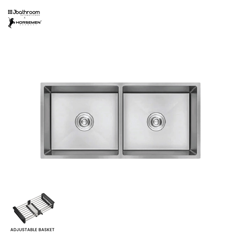 Horsemen HM-DB-9945A-ST double bowl stainless steel kitchen sink 900mm ...