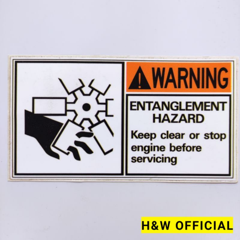 Warning Entanglement Hazard Original Design JCB Sticker | Shopee Malaysia