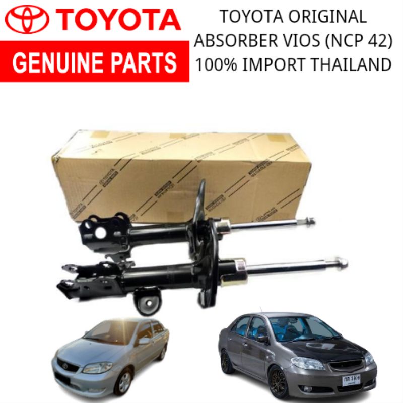 TOYOTA ORIGINAL ABSORBER VIOS (NCP 42) 100% IMPORT THAILAND | Shopee ...