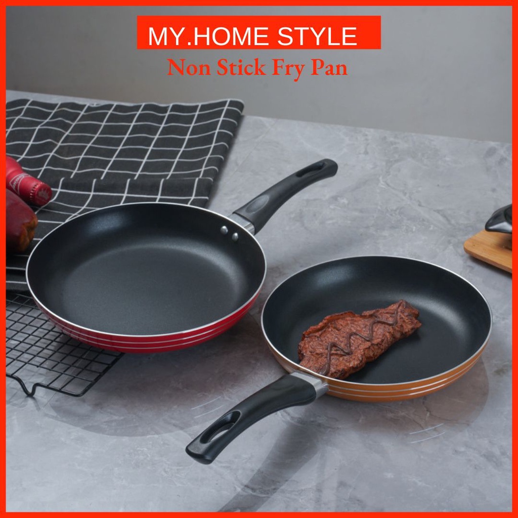 [READY STOCK] Non Stick Frying Pan 20cm 24cm 26cm 28cm Fry Pan | Shopee ...