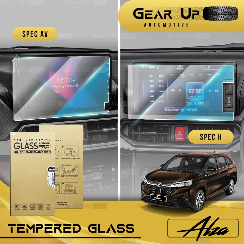 [𝗧𝗘𝗠𝗣𝗘𝗥𝗘𝗗 𝗚𝗟𝗔𝗦𝗦] PERODUA NEW ALZA BARU 2022 2023 Screen Protector ...