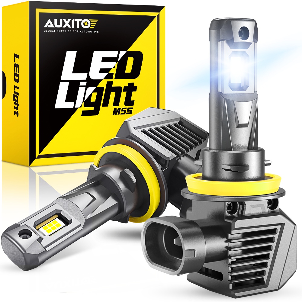 AUXITO M5S 2PCS 120W 22000LM Super Bright Upgraded H11 9005 9012 Led Car Headlight HIR2 Auto Car ...
