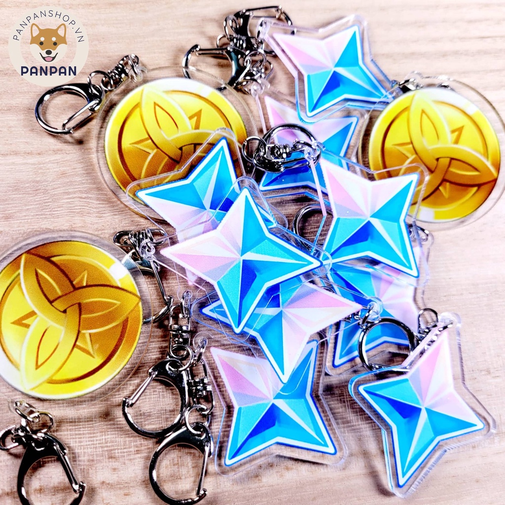 Mora Keychain, Original Stone, Gacha Purple Bridge Anime Genshin Impact ...