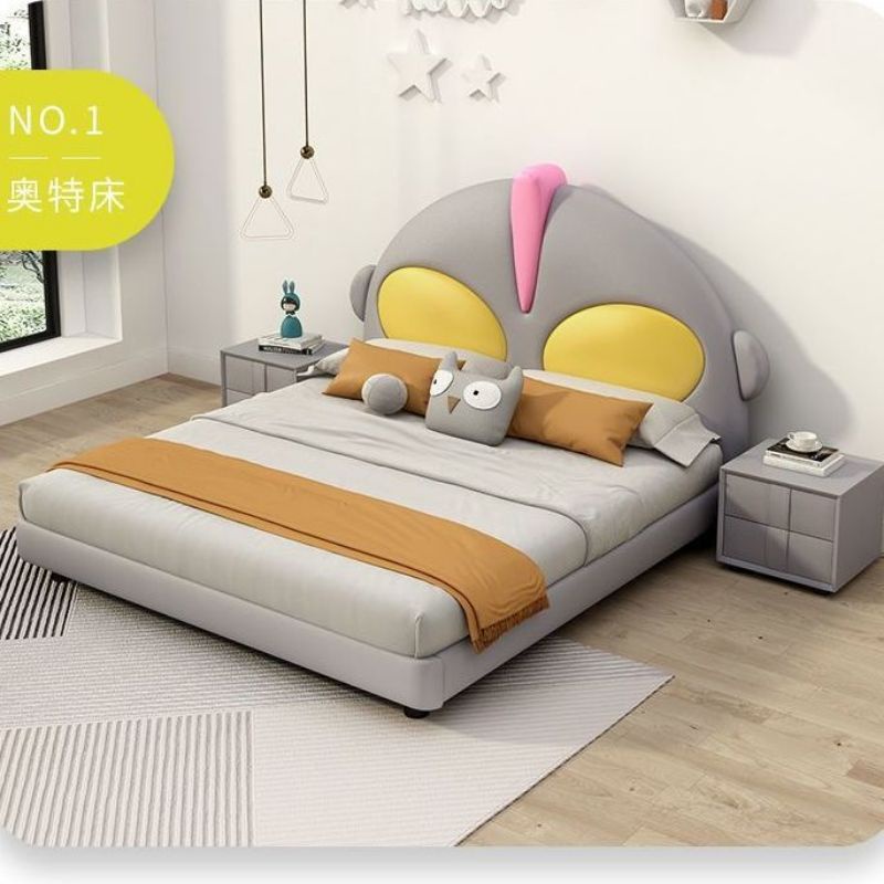 Children's bed boy single bed soft bag Ultraman bed home modern ...