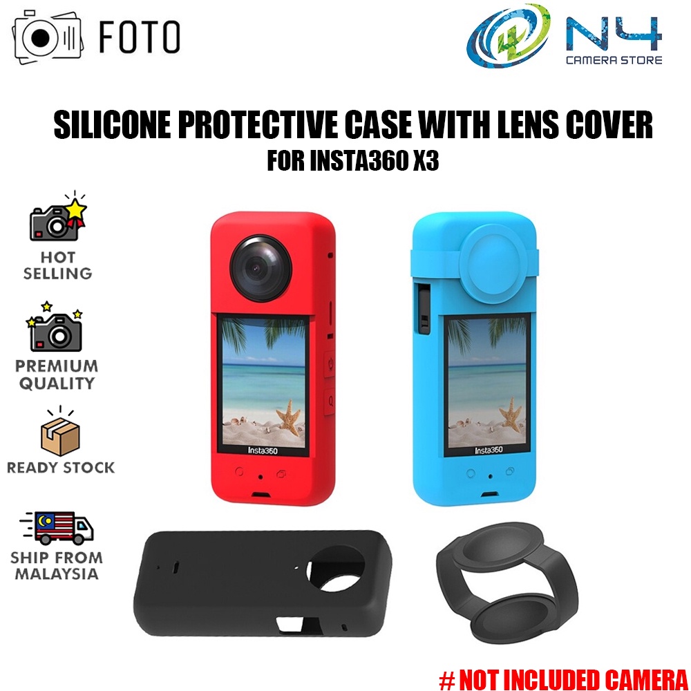 Insta360 One X3 Silicone Protective Case with Lens Cover Insta360 x3 ...