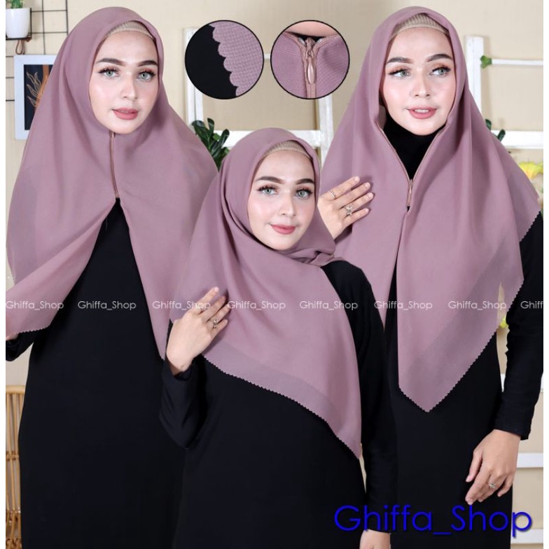 Rectangular HIJAB/ THREE INSTANTS ZIPPER JAPANESE LASER CUT PREMIUM ...