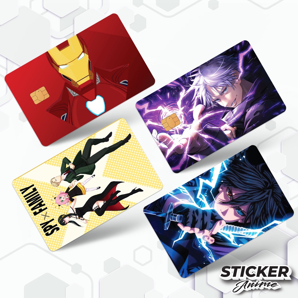 Sticker Anime One Piece Jujutsu Kaisen ATM Bank Card Cover Access Touch ...