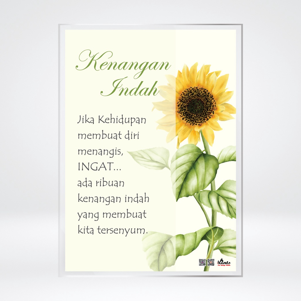Poster Kata-kata Motivasi [A4 Laminated Poster] Positif Mutiara Hikmah ...