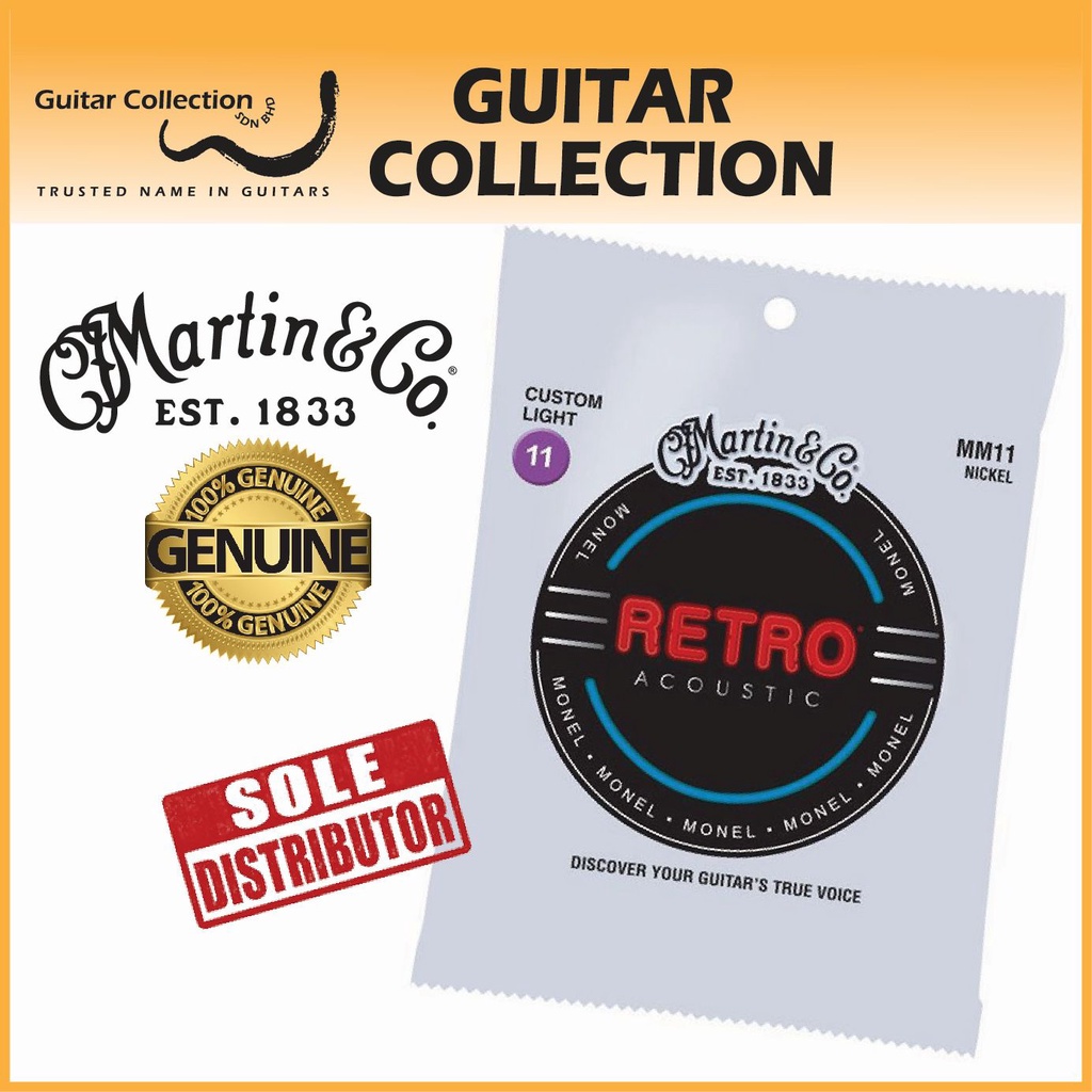 Martin MM11 | 011-052 | Retro | Monel Wound Acoustic Guitar Strings ...