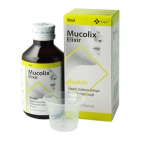 Mucolix Elixir Syrup 90mL Kiwi Flavour (Ubat Batuk/ Pecah Kahak) Cough ...