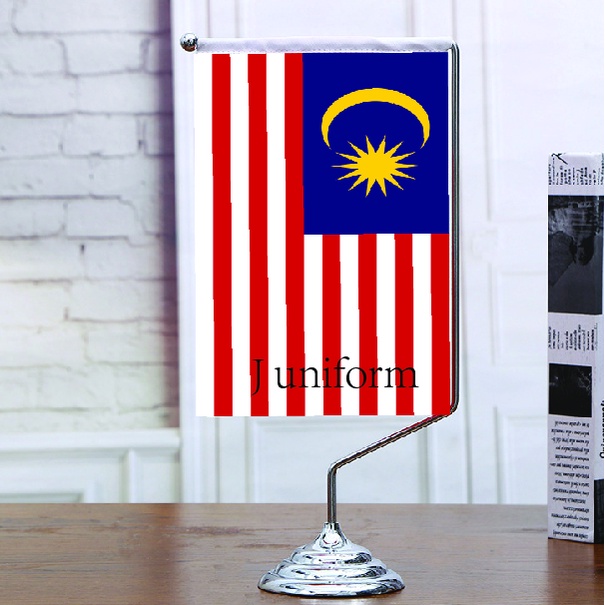 (READY STOCK) METAL FLAG RACK TINY FLAG HOLDER TABLE FLAG COMPANY FLAG ...