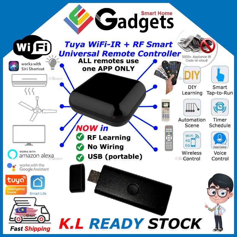 Tuya WiFi-IR Infrared + RF / USB IR+RF Universal Smart Remote ...