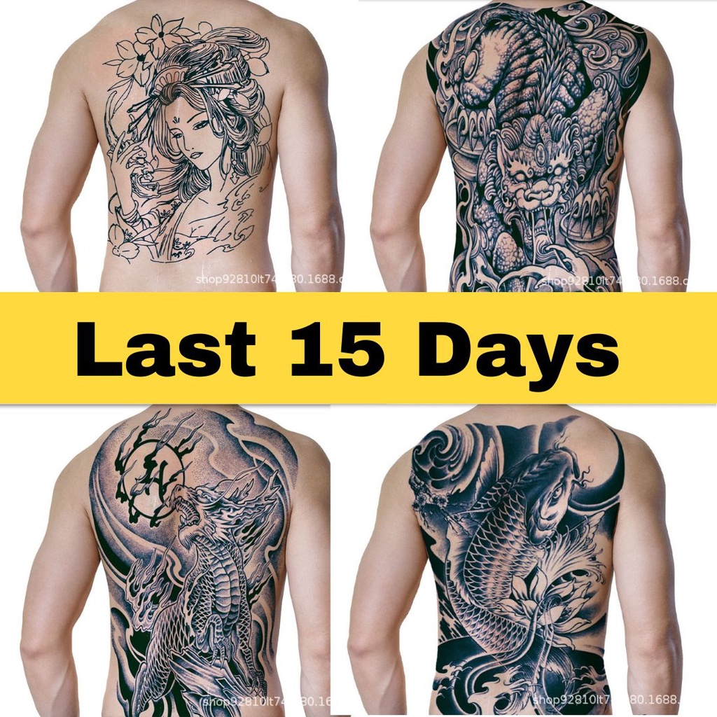 Magic Back Fake Tattoo Sticker Waterproof Tatoo Name Sticker Waterproof ...