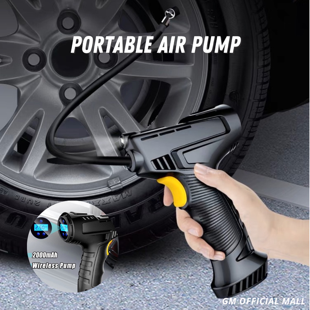 CAR TYRE PUMP Tire Air Inflator Cordless Tayar Tusukan Pam Angin kereta ...
