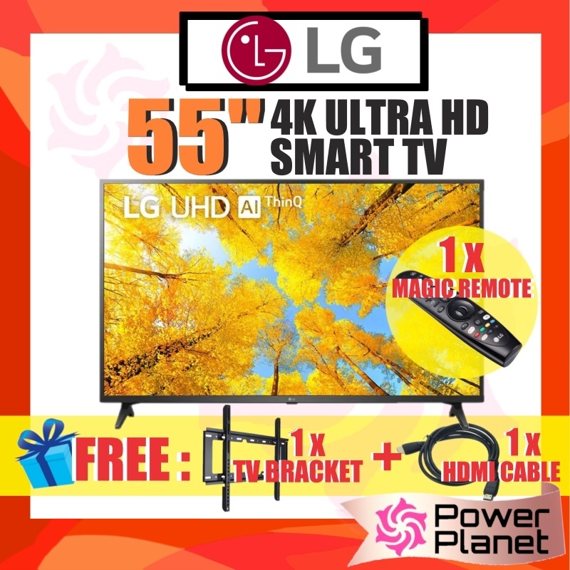 [FREE TV BRACKET & HDMI CABLE] LG UQ75 Series 55" HDR Smart 4K UHD TV ...