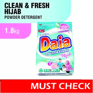 DAIA HIJAB POWDER DETERGENT CLEAN & FRESH HIJAB 1800G | Shopee Malaysia