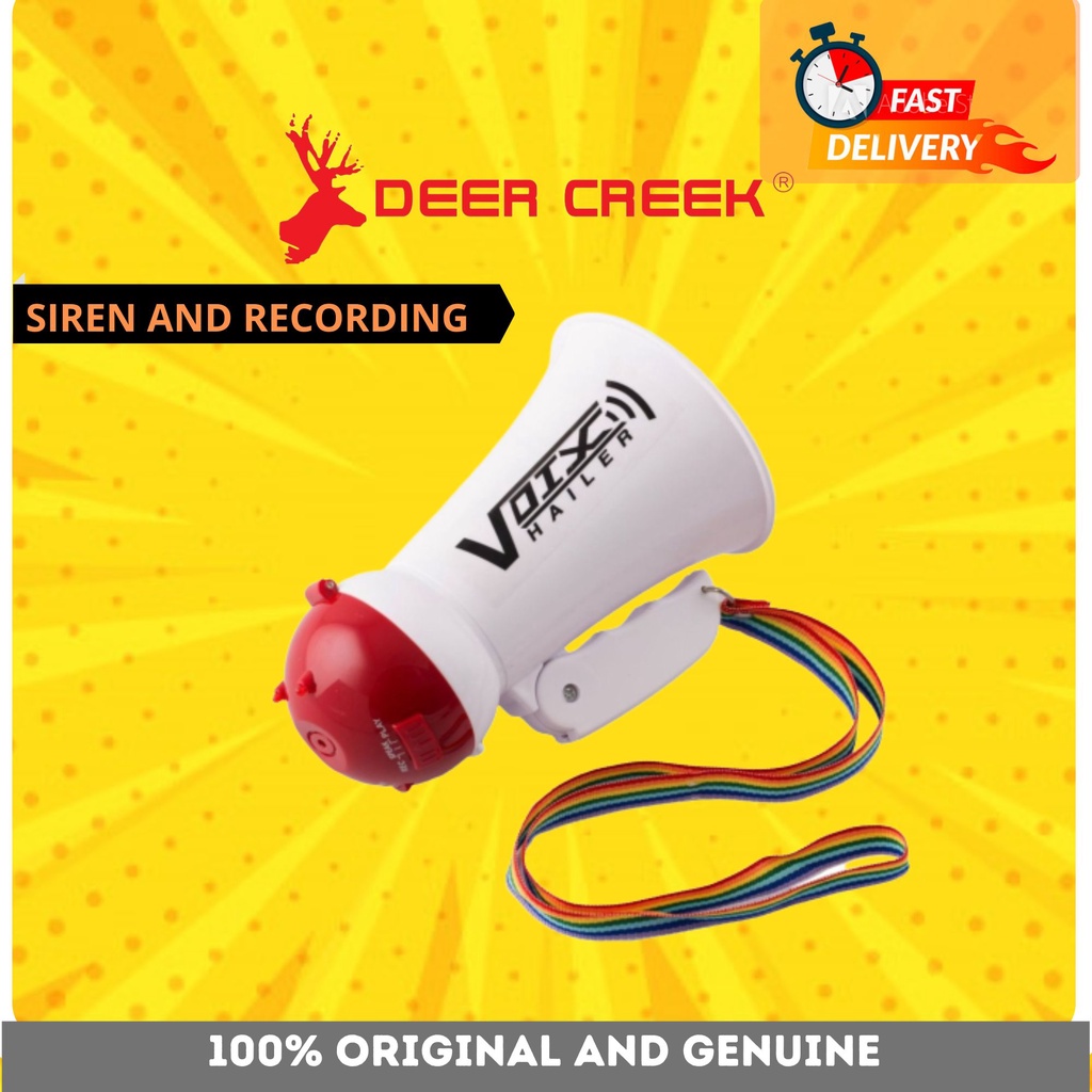 Deer Creek Loud Hailer Bullhorn Megaphone with Siren and Recording ...
