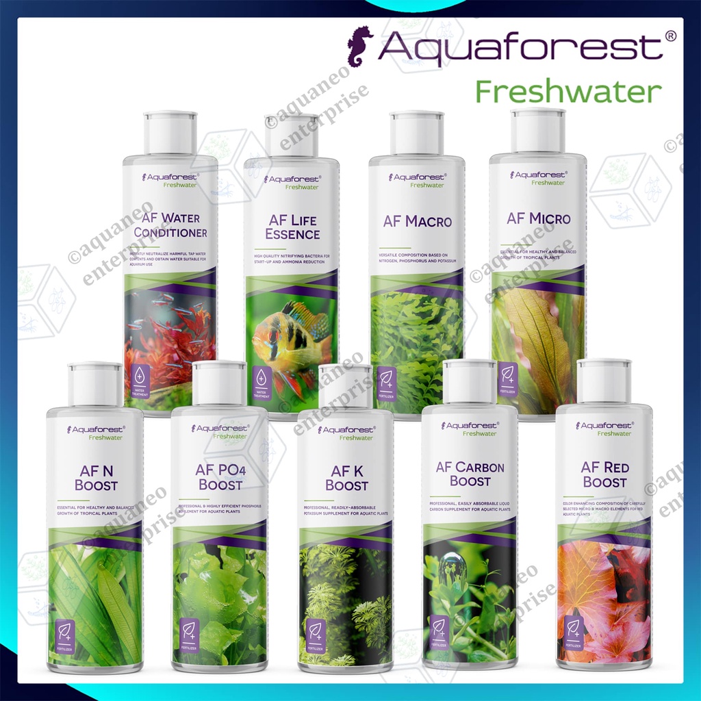 Aquaforest AF Macro Micro N P K Carbon Red Boost Water Conditioner Life Essence | baja aquarium ...