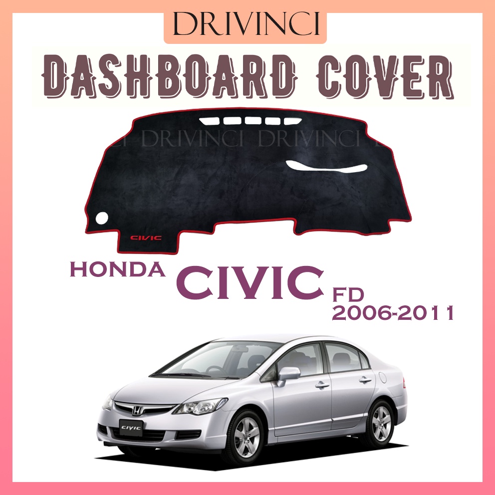 Honda Civic FD Type R Dashboard Cover Protector Anti-Reflection Dashmat ...