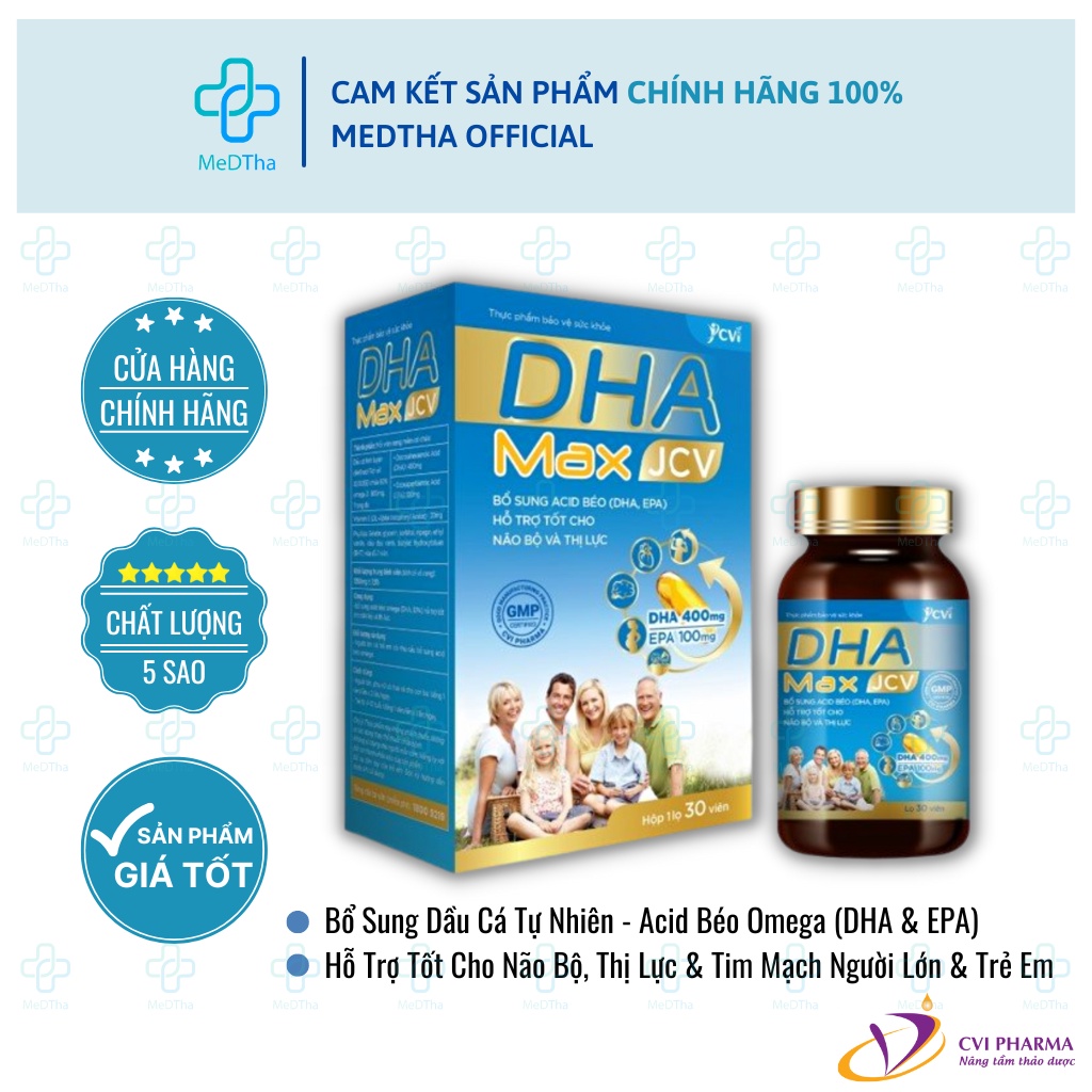 DHA Max JCV - Brain Supplement, Eye Health, Omega 3, DHA, Vitamin E ...