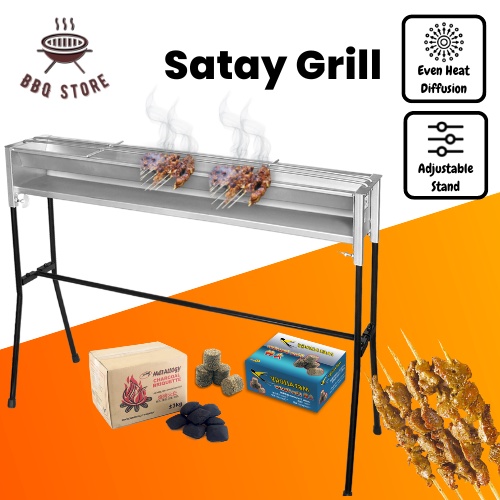 [Different Size] BBQ Store BBQ Grill Satay Charcoal With Iron Stand ...