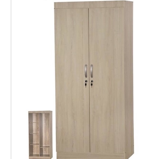 [With2Locks][180cm x80cm] CozyNetz 2 Door Wardrobe With Locks And ...