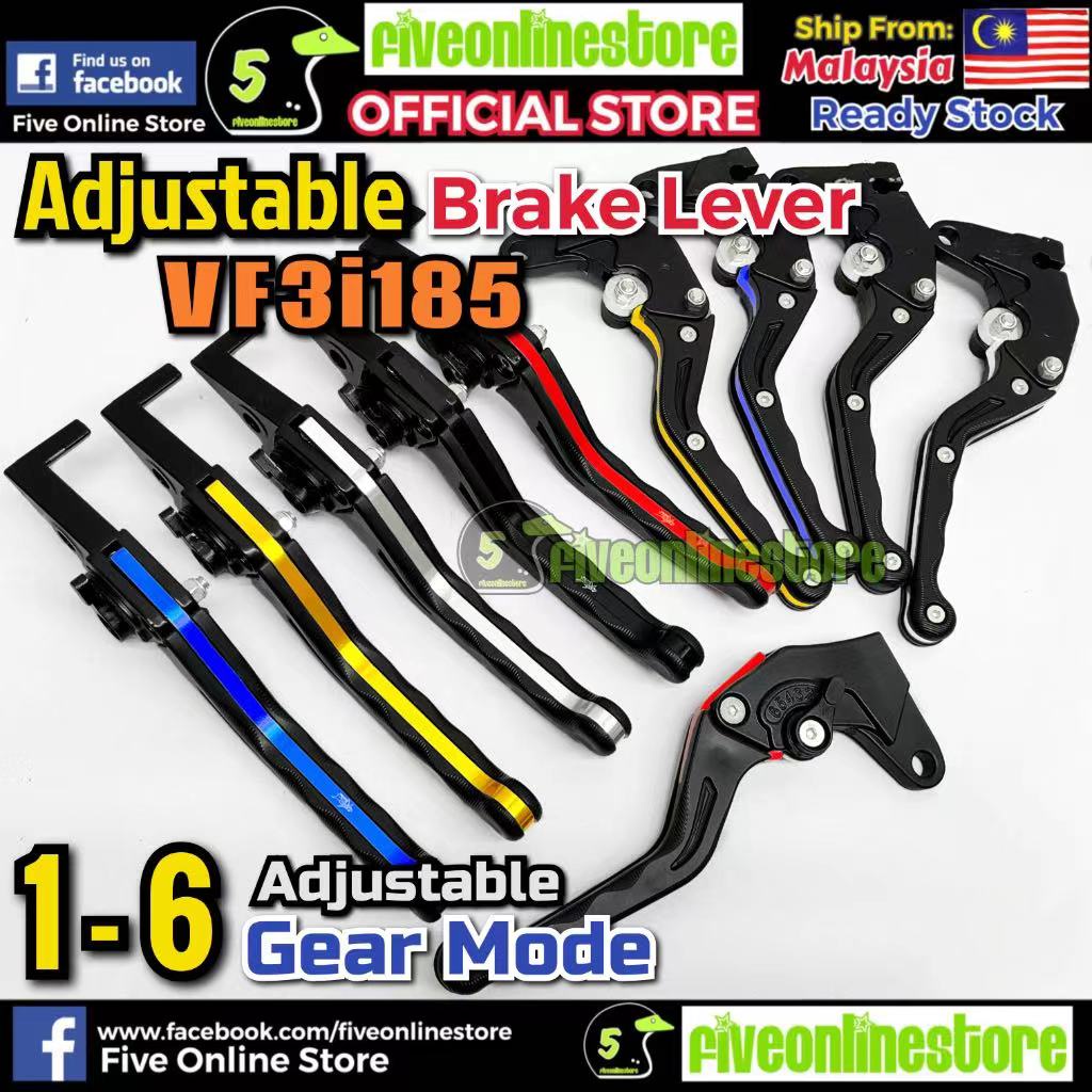 SYM VF3i185 Alloy CNC Brake & Clutch Lever Set Adjustable 1-6 Angle ...