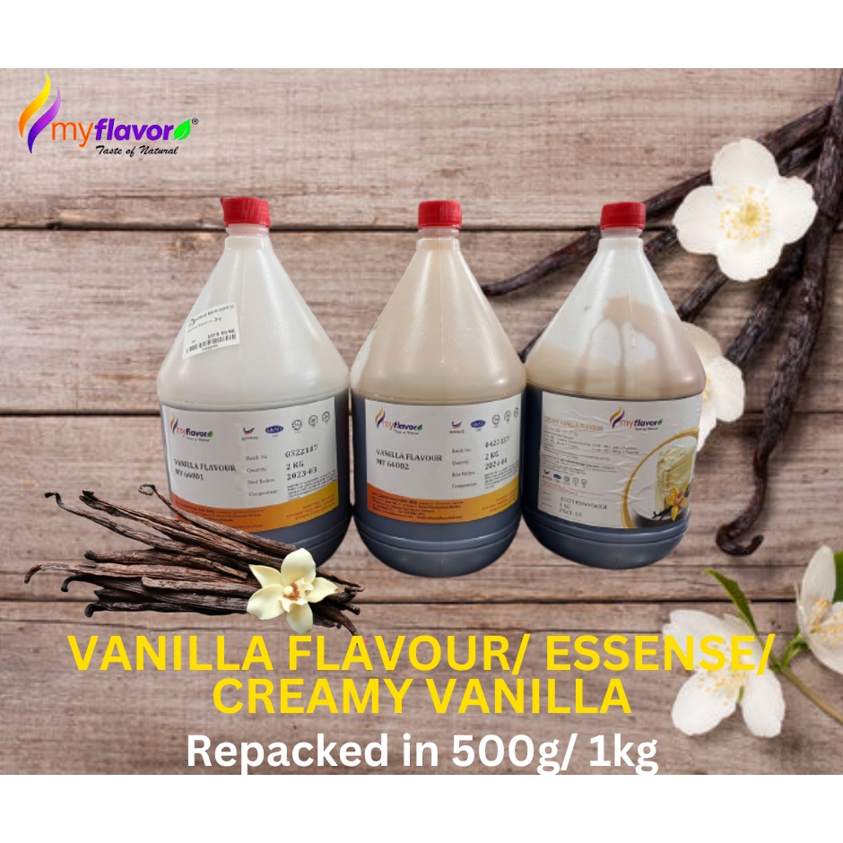 MYFLAVOR VANILLA FLAVOUR / ESSENCE/ CREAMY VANILLA FLAVOUR 500g & 1kg ...